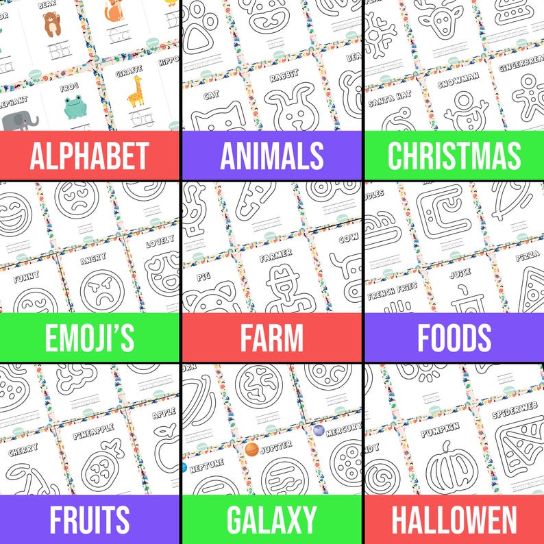 Play Dough Mats Bundle, 250+ Printables Homeschool Montessori Materials ...