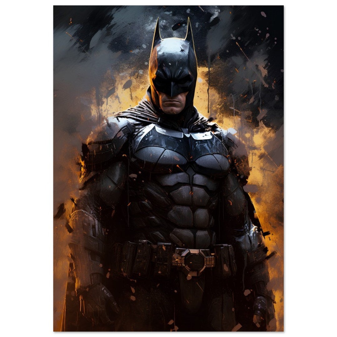 Batman Dark Knight Poster - Superhero Wall Art, Gotham City Decor ...