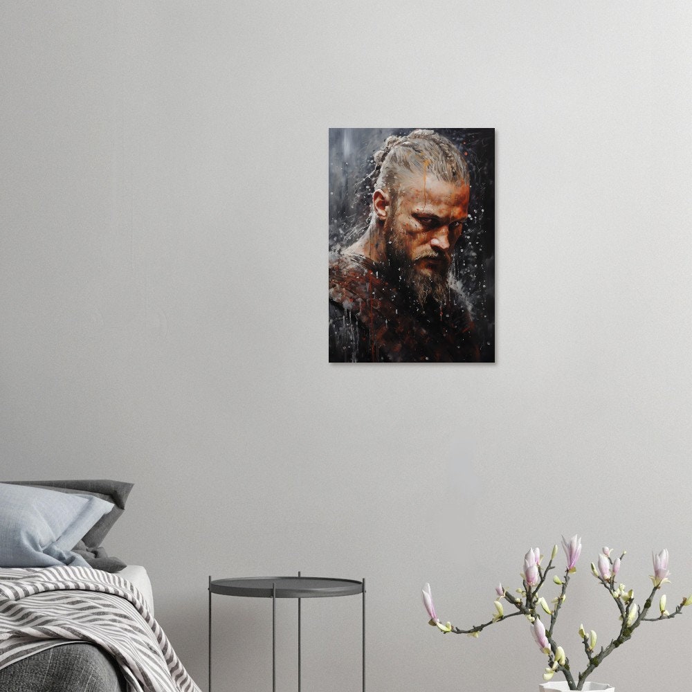 Ragnar Lothbrok Poster - Vikings TV Show Wall Art, Nordic Warrior Print ...