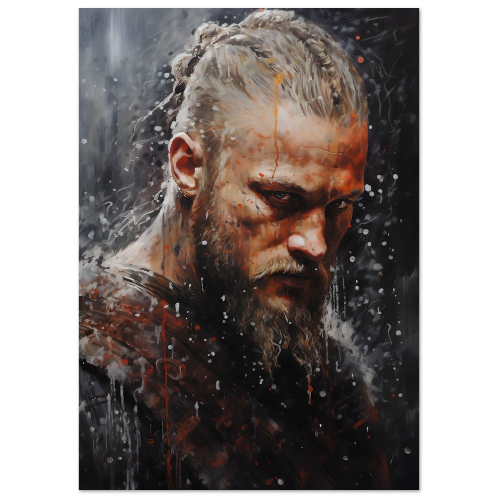 Ragnar Lothbrok Poster - Vikings TV Show Wall Art, Nordic Warrior Print ...