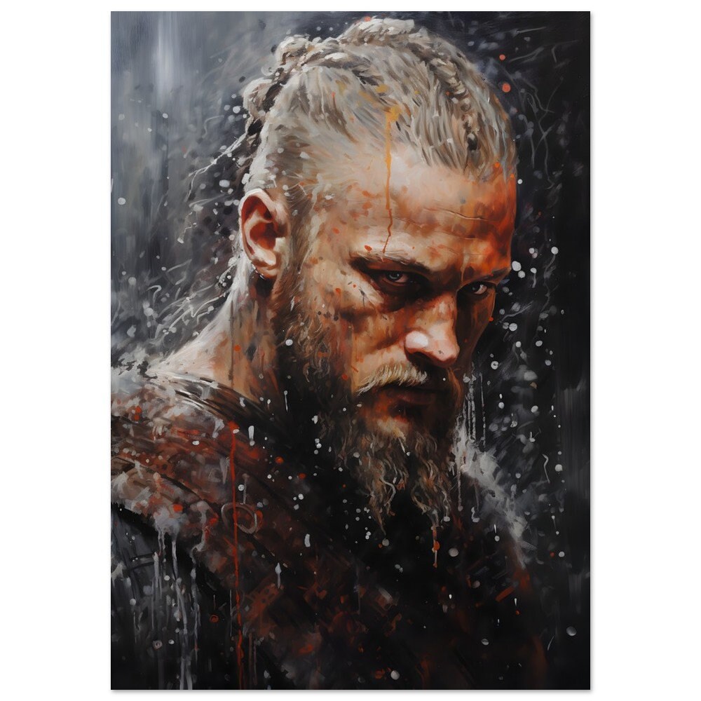 Ragnar Lothbrok Poster - Vikings TV Show Wall Art, Nordic Warrior Print ...