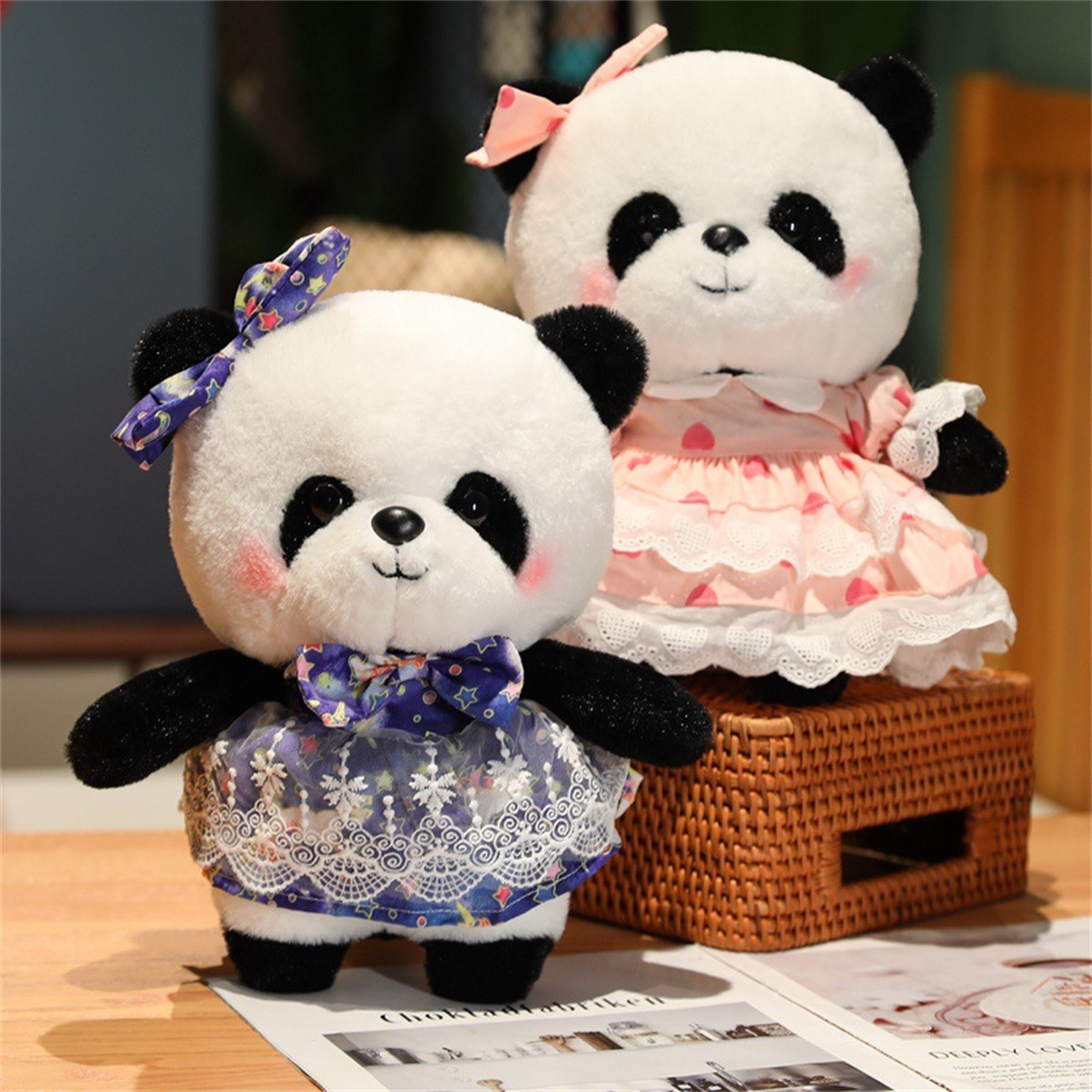 Cute Pandas in Dresses of Multiple Styles Plush Toyplushy - Etsy
