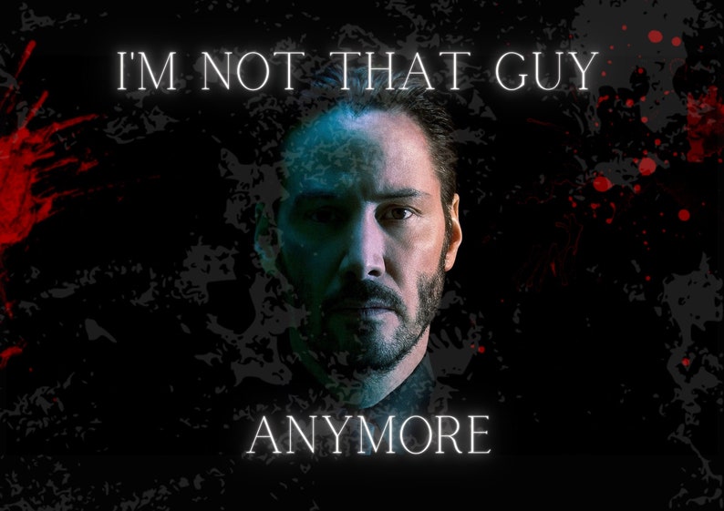 John Wick Instant Download Poster, Keanu Reeves Movie Wall Art, John ...