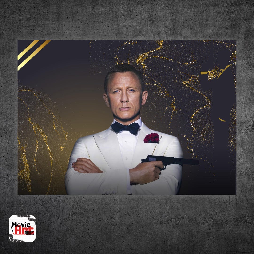 James Bond 007 Art, Instant Download Poster, Unique Design Wall Art ...