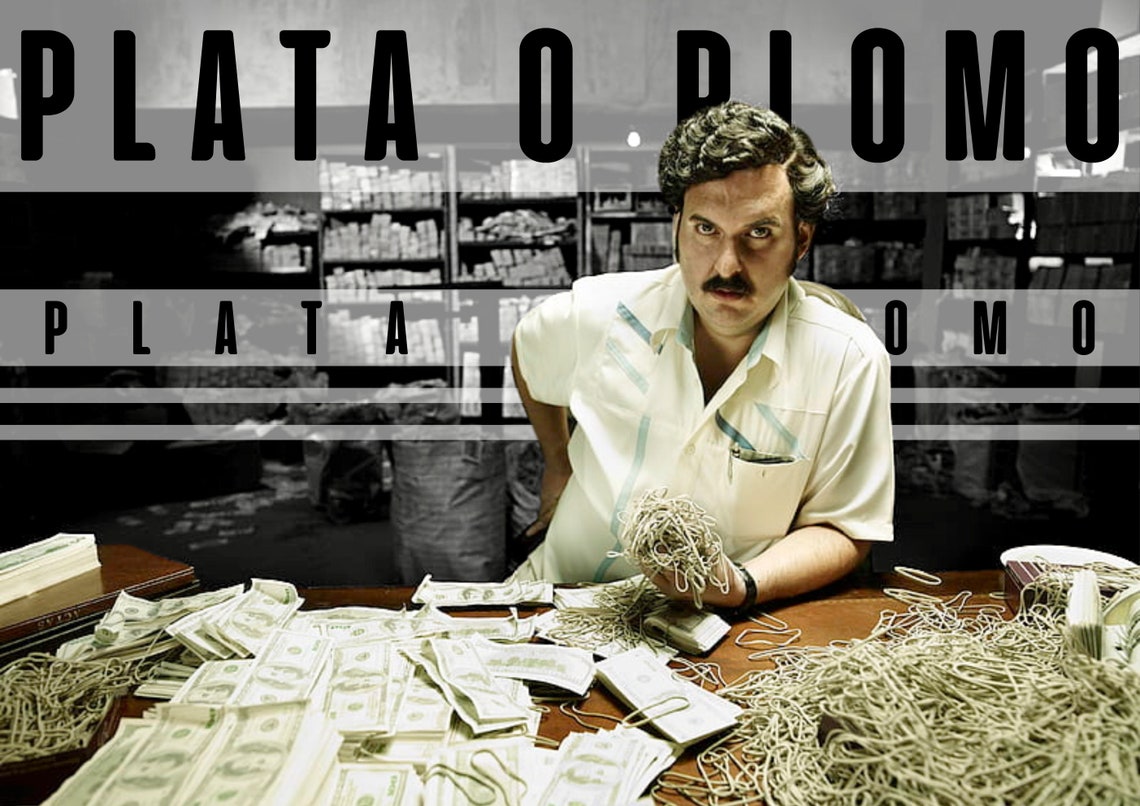 Pablo Escobar Movie Money Poster, Wealthy Life Art, Rich Man Wall Decor ...