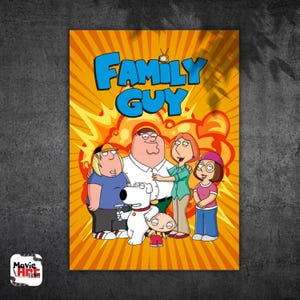 Family Guy Poster, Cartoon Movie Print, Instant Download, Printable ...