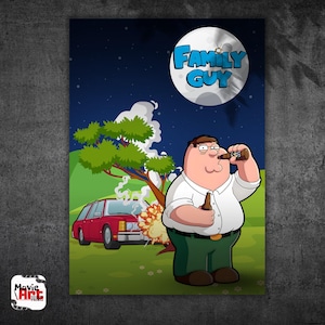 Funny Family Guy Poster - Instant Download, Vibrant & Modern Style ...