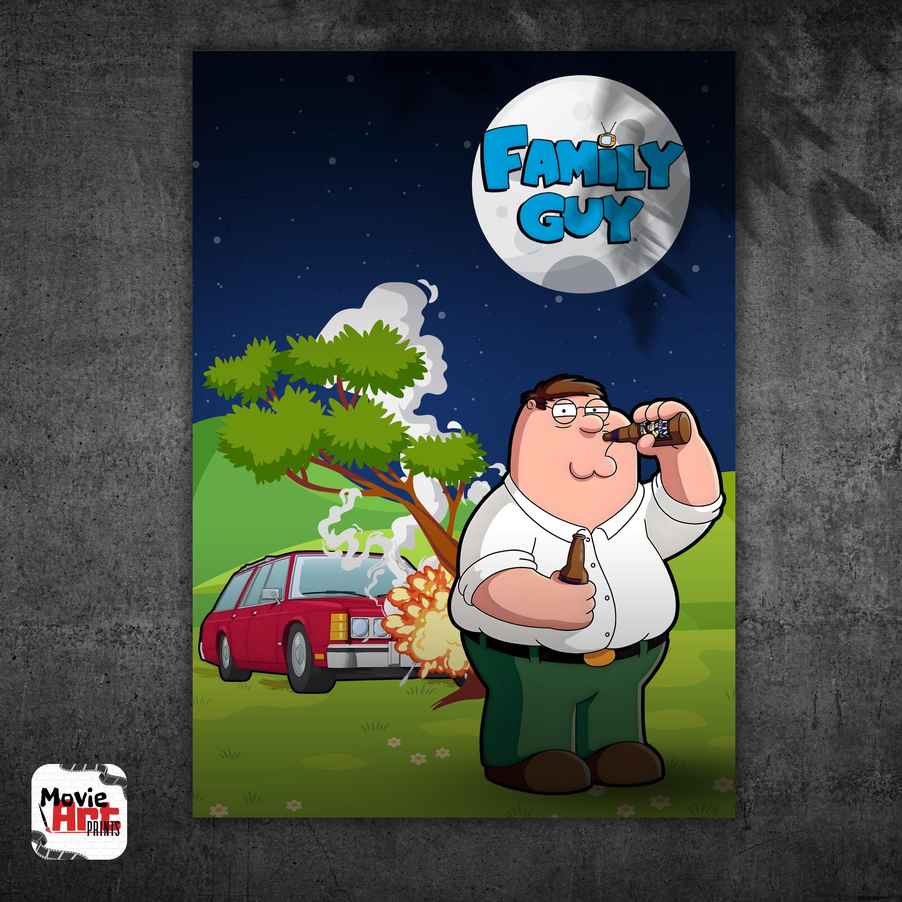Funny Family Guy Poster - Instant Download, Vibrant & Modern Style ...