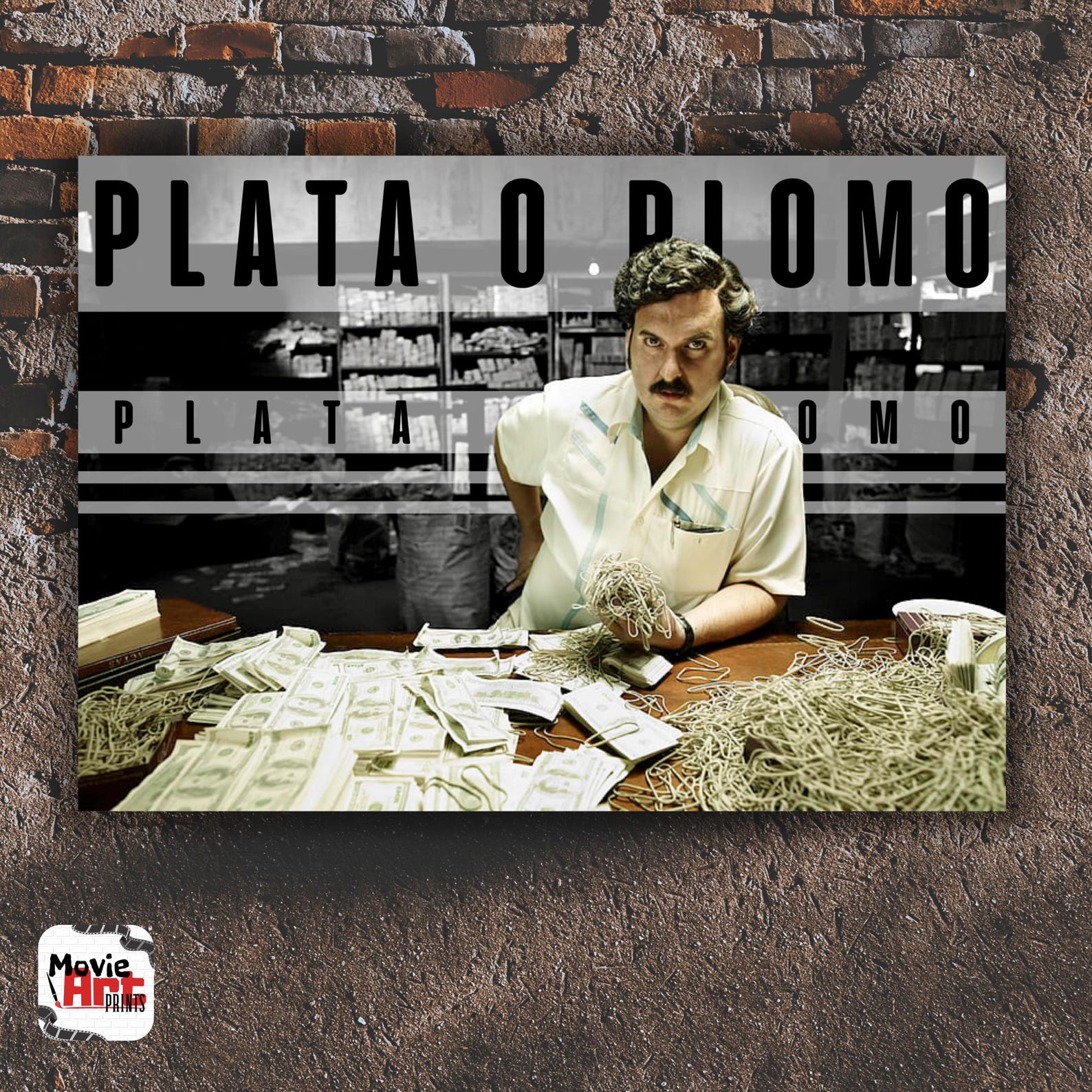 Pablo Escobar Movie Money Poster, Wealthy Life Art, Rich Man Wall Decor ...