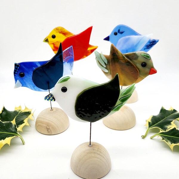 Fused Glass Bird - Etsy UK