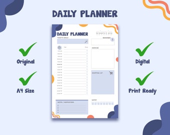 Adorable Pastel Digital Daily Planner Printable Stationery - Etsy