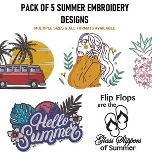 Summer Embroidery Design Summer Embroidery Design, Machine Embroidery ...