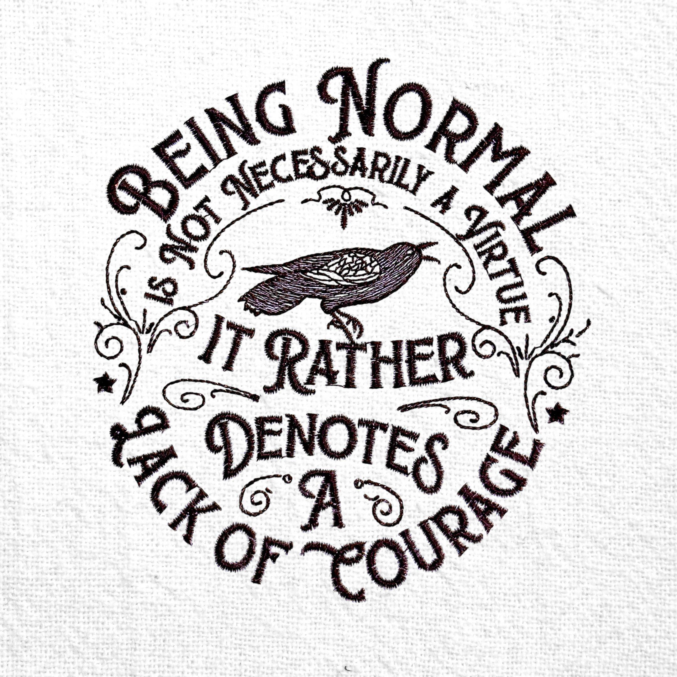 Halloween Raven Quote Machine Embroidery Design Being Normal Raven ...