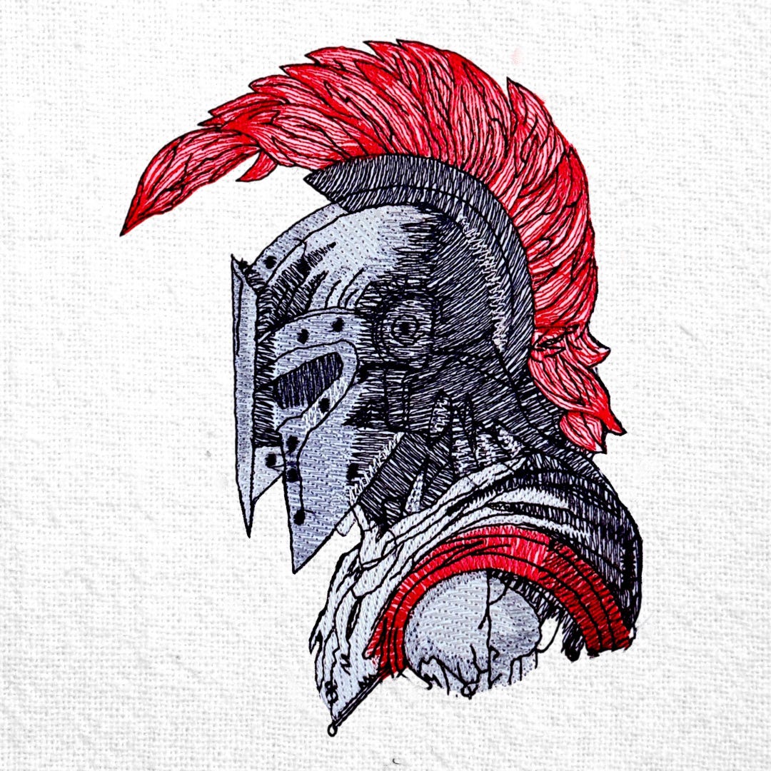 Spartan Warrior Machine Embroidery Design Greek Warrior Embroidery ...