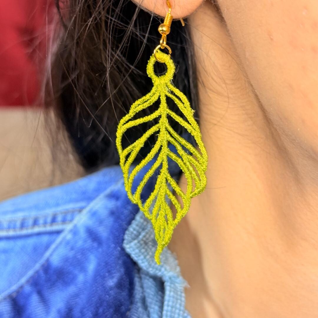 FSL Earring Machine Embroidery Design Earring Lace Embroidery FSL Lace ...
