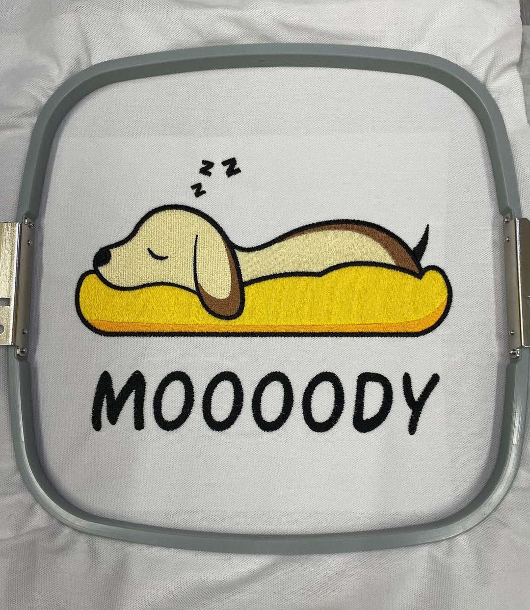 Moody Dog Machine Embroidery Design Moody Pet Embroidery Design Lazy ...