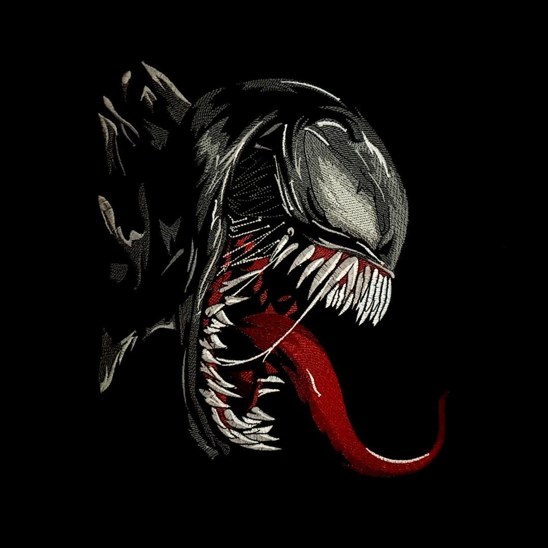 Symbiote Machine Embroidery Design Venom Digital Embroidery Alien Venom ...