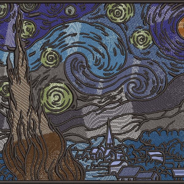 Night Embroidery - Etsy