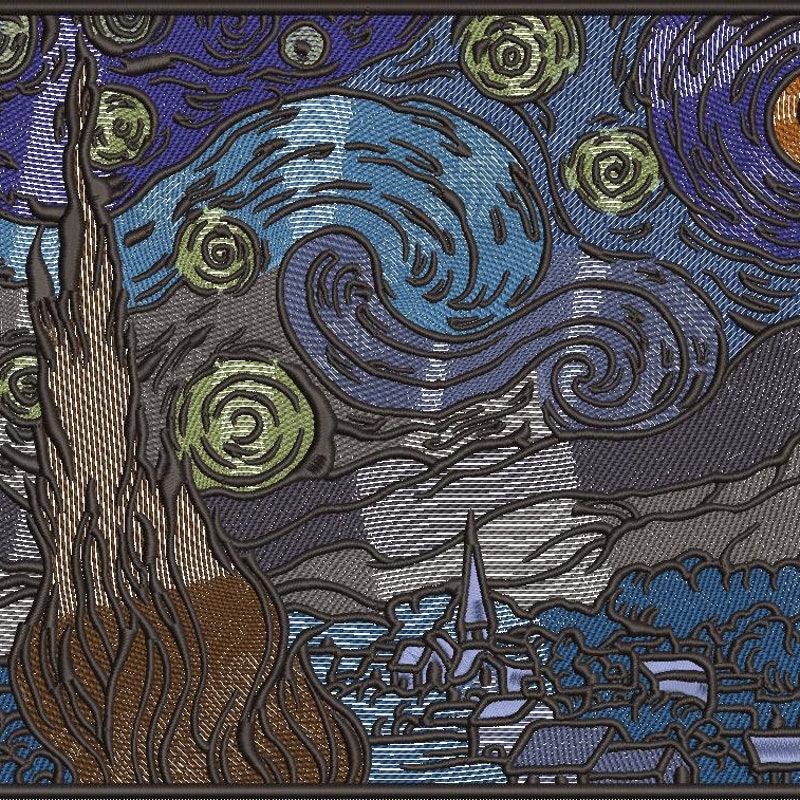 Van Gogh Embroidery - Etsy