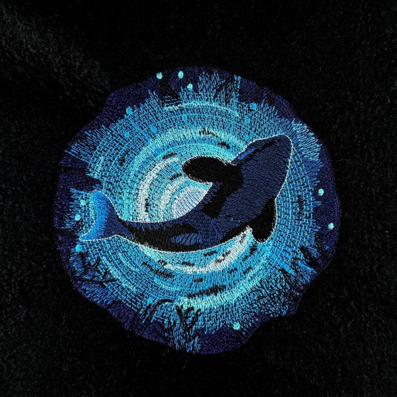 Whale Embroidery - Etsy