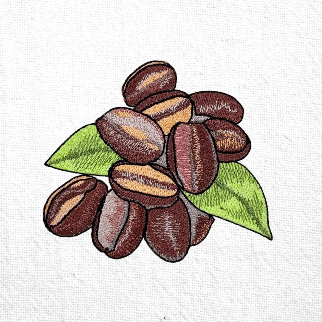 Coffee Bean Machine Embroidery Design Coffee Lover Embroidery Pattern ...