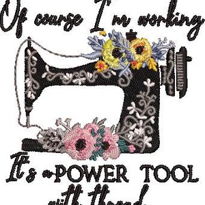 Its a Power Tool Machine Embroidery Design Power Tool With Thread ...