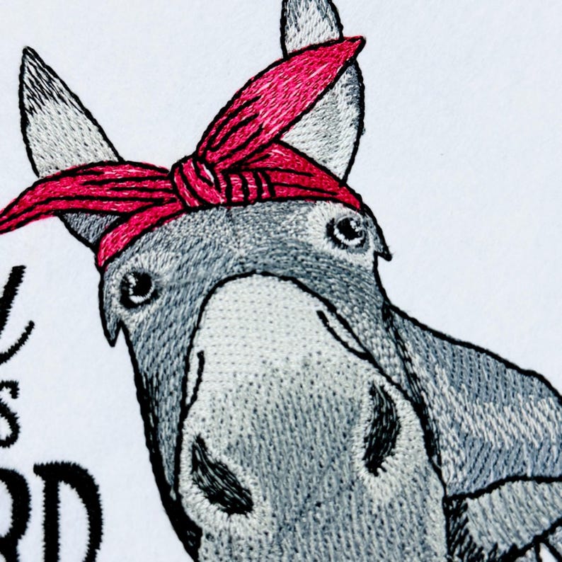 Funny Donkey Machine Embroidery Design I Rolled My Eyes Quote ...