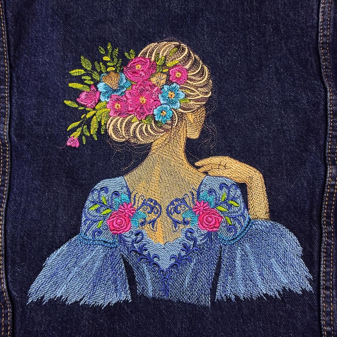 Cute Floral Girl Machine Embroidery Designs Elegant Colorful Floral ...