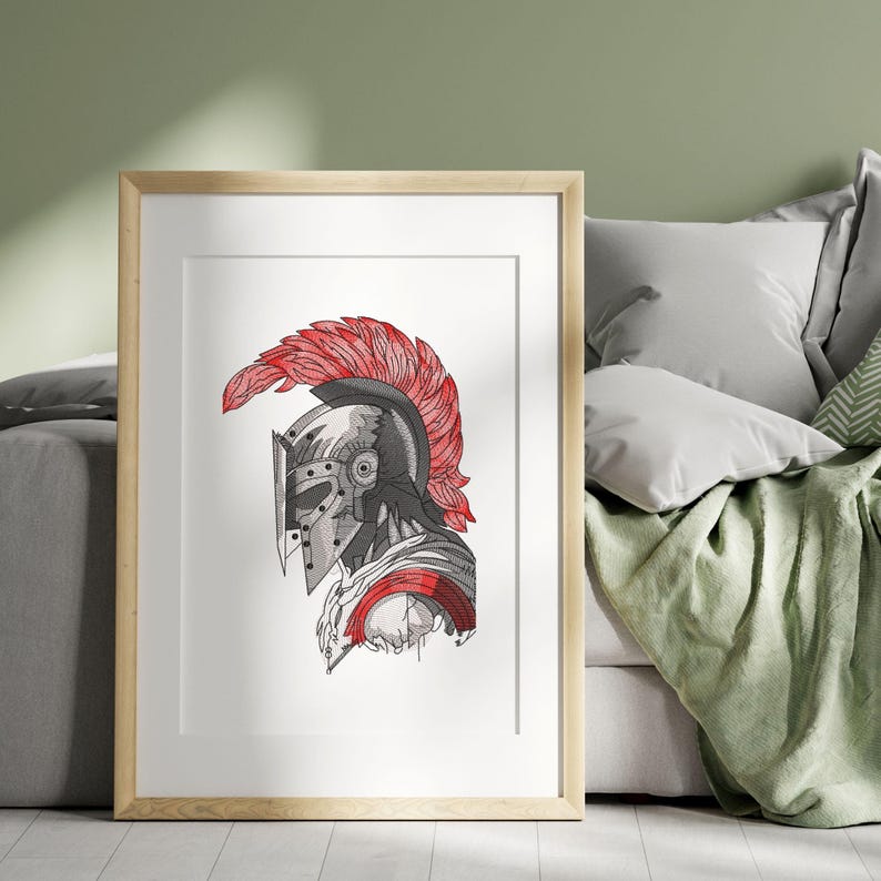 Spartan Warrior Machine Embroidery Design Greek Warrior Embroidery ...