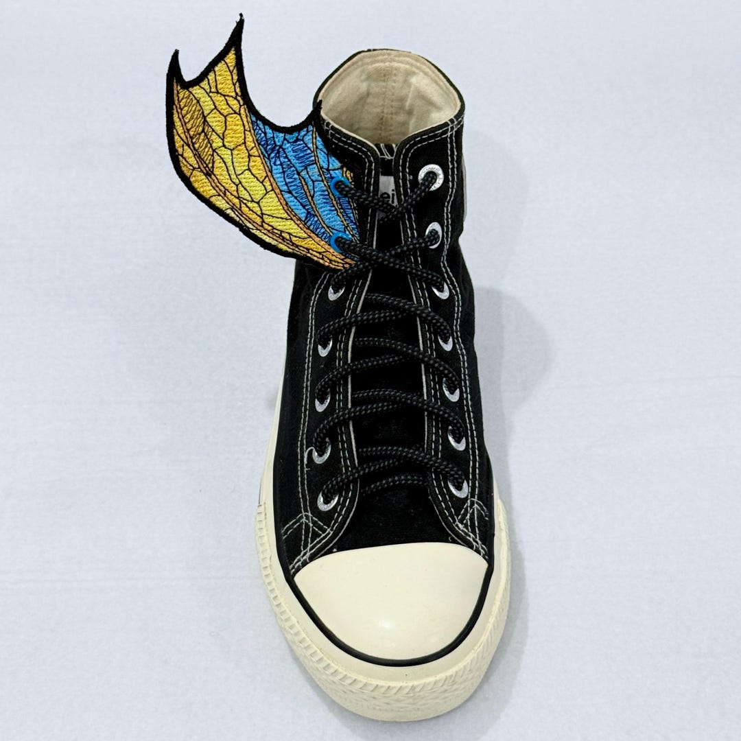 Dragon ITH Shoe Wing Embroidery Design Applique in the Hoop Dragon Shoe ...