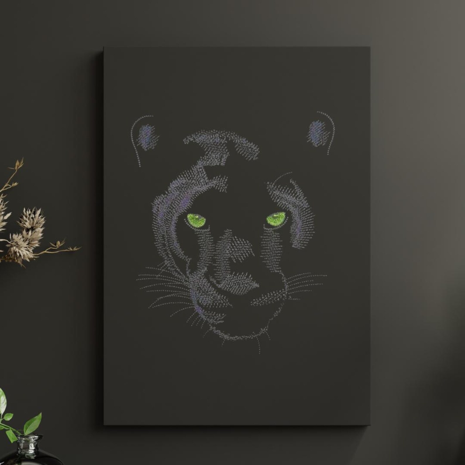 Panther Face Machine Embroidery Design Black Panther Embroidery Animal ...