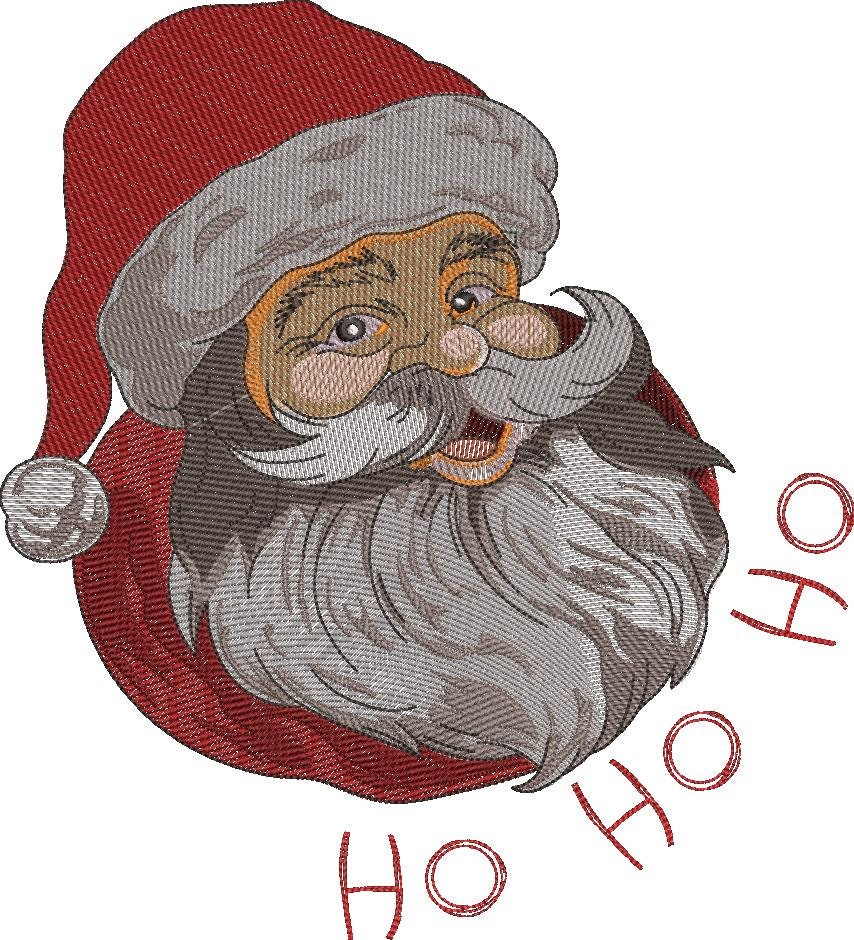 Santa Machine Embroidery Design Pack of Five Santa Claus Embroidery ...