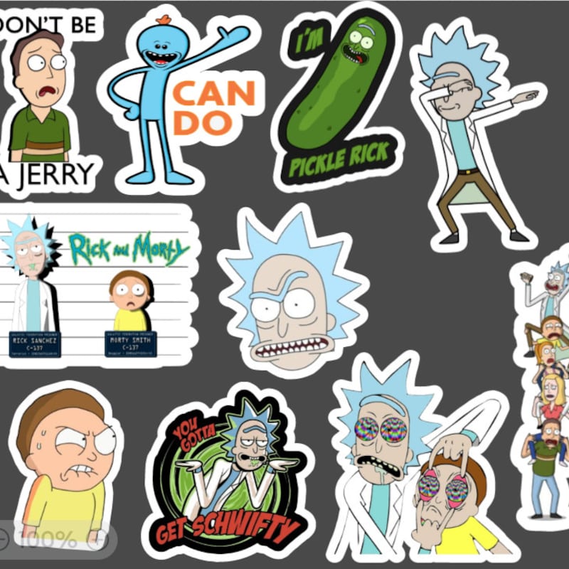 Rick and Morty Stickers - Etsy