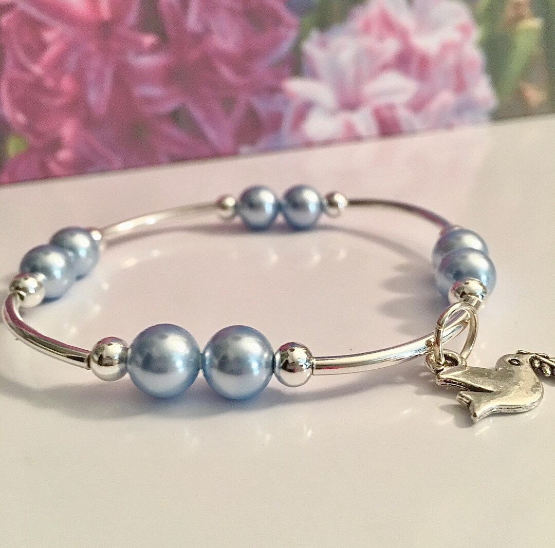 Dainty 925 Sterling Silver Blessing Pearls Bracelet, Smaller Pearls ...