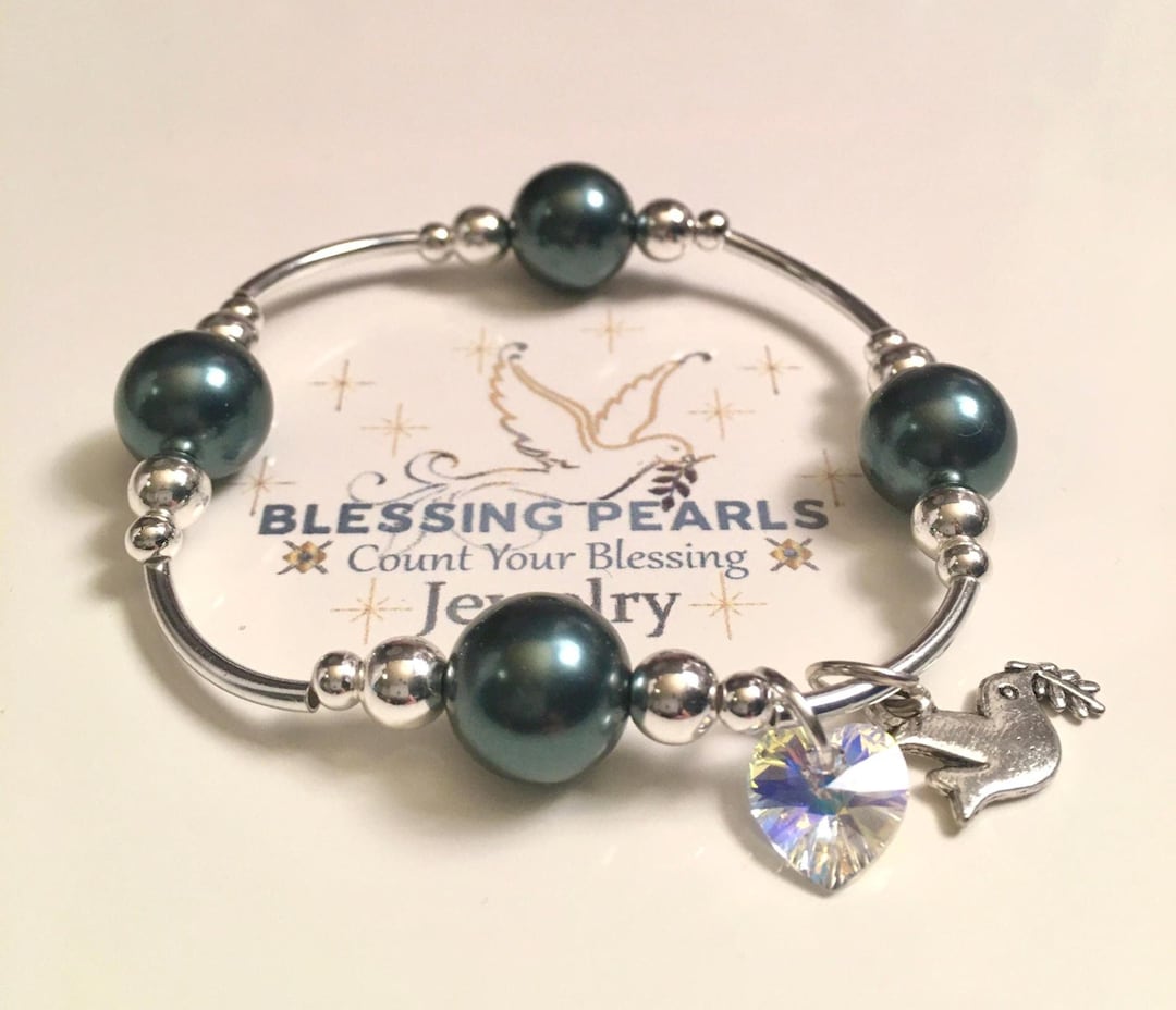 Elegant! Swarovski Tahitian Look Blessing Pearls Bracelet, 925 Sterling ...