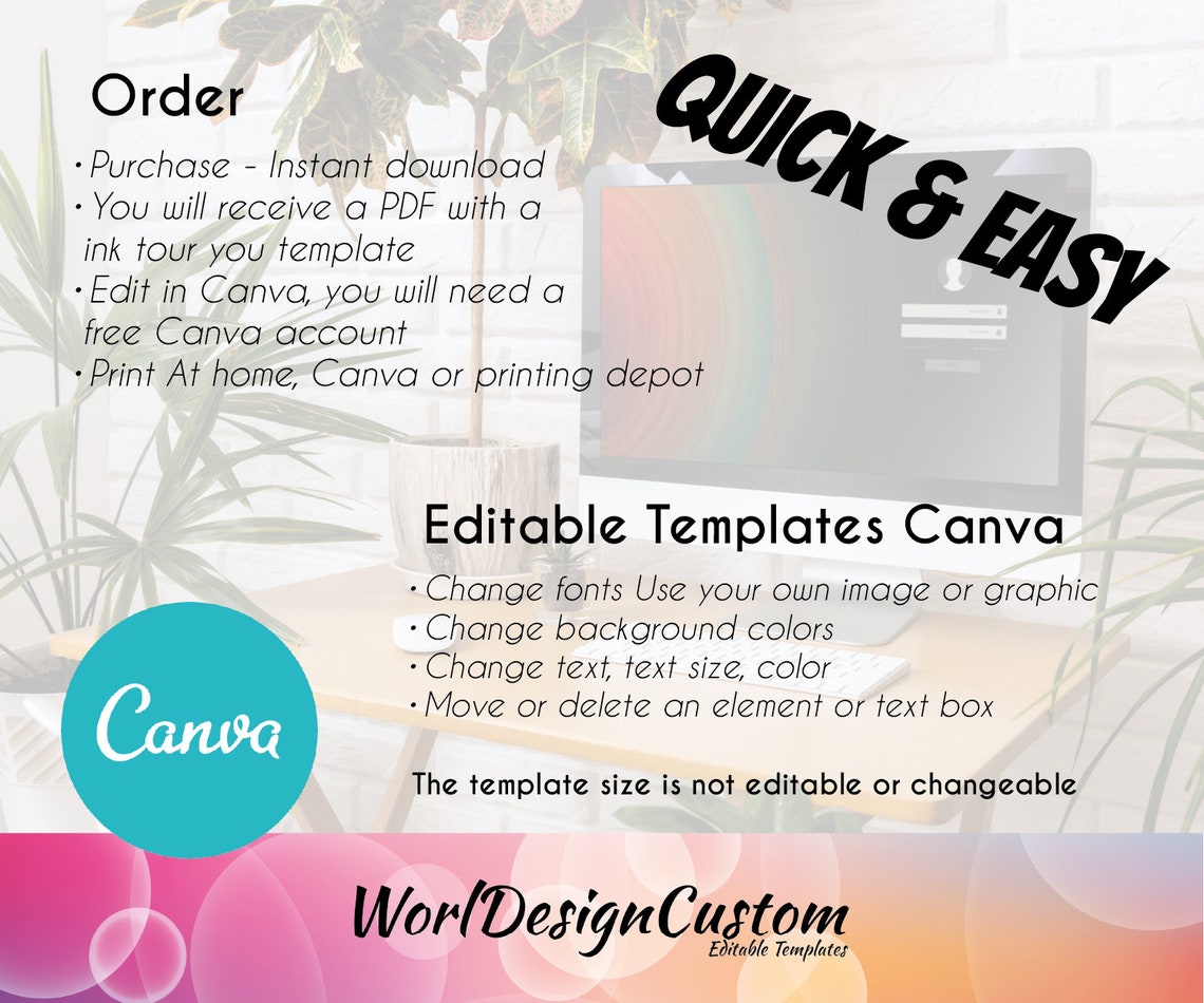 Instagram Card, Canva Model Business Card, Prepared and Editable ...