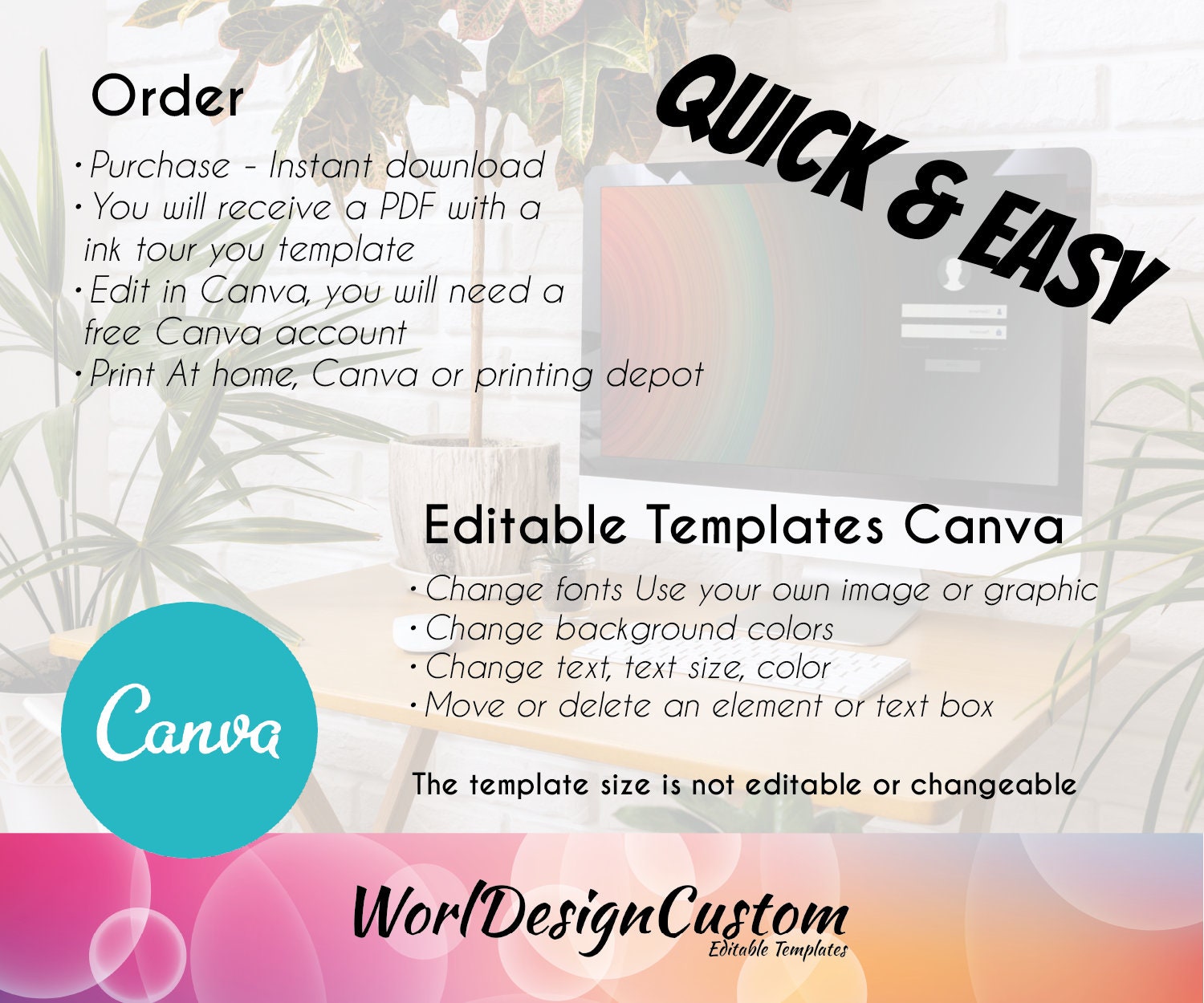 Instagram Card, Canva Model Business Card, Prepared and Editable ...