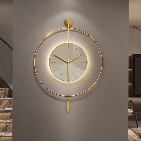 Glass Pendulum Wall Clock - Etsy UK