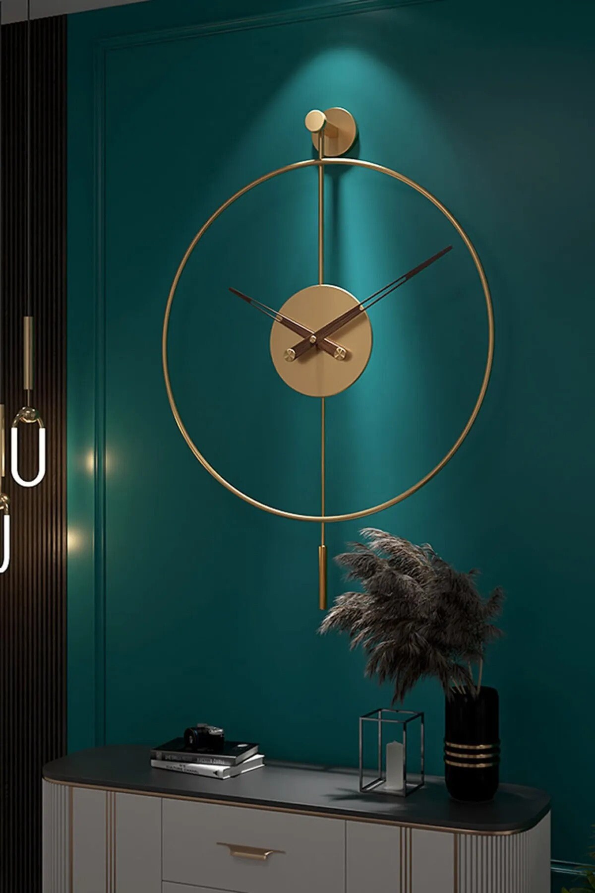Elegant and Aesthetically Detailed Modern Decorative Pendulum Metal ...