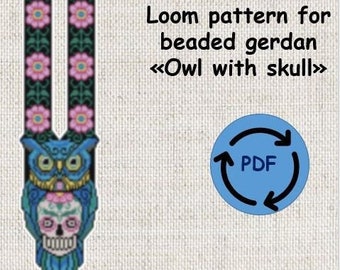 Pattern Beaded Gerdan in PDF Format, Scheme Beaded Necklace, Owl ...