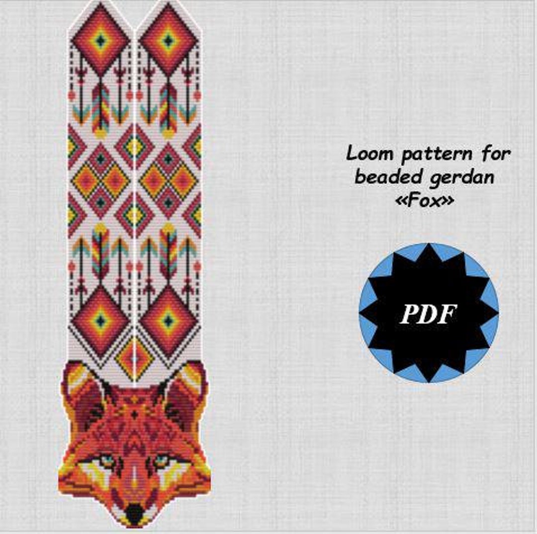 Loom Pattern Beaded Gerdan in PDF Format, Scheme Beaded Necklace ...