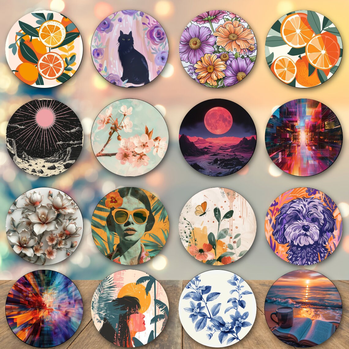 110 PNG Car Coaster Sublimation Design, Car Coaster Designs, Round ...