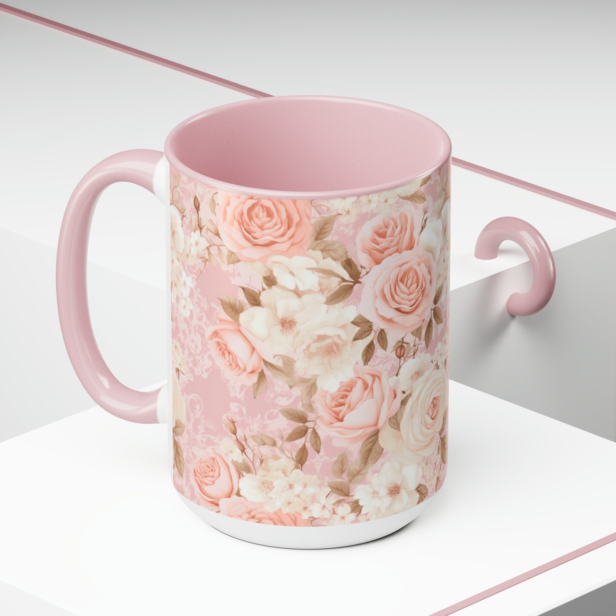 Coquette Home Decor Roses and Ribbon Coffee and Tea Mugs, Choice of ...