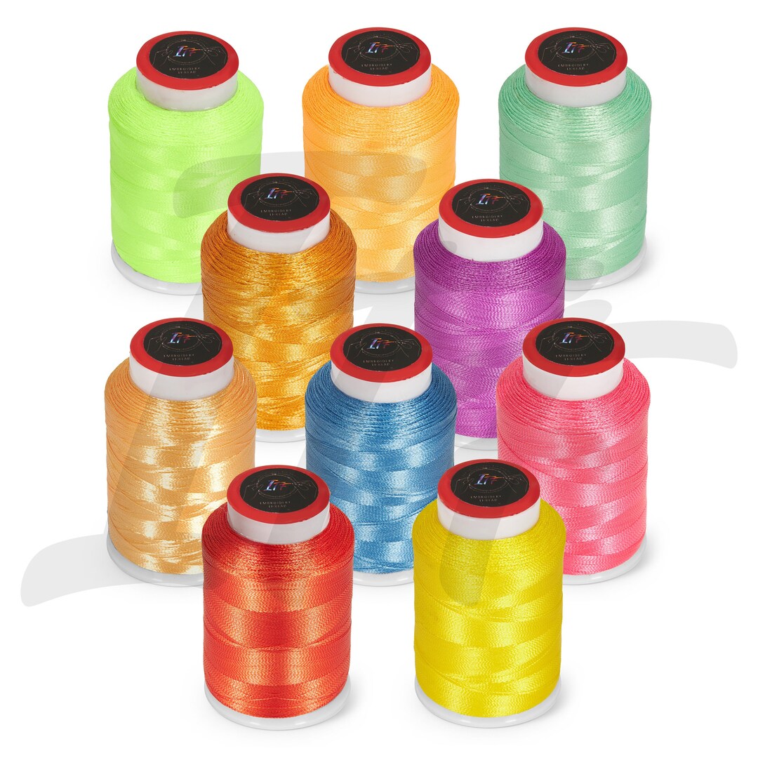 Metallic Embroidery Thread: 10 Color Set, 1000 Meter Spools - Etsy