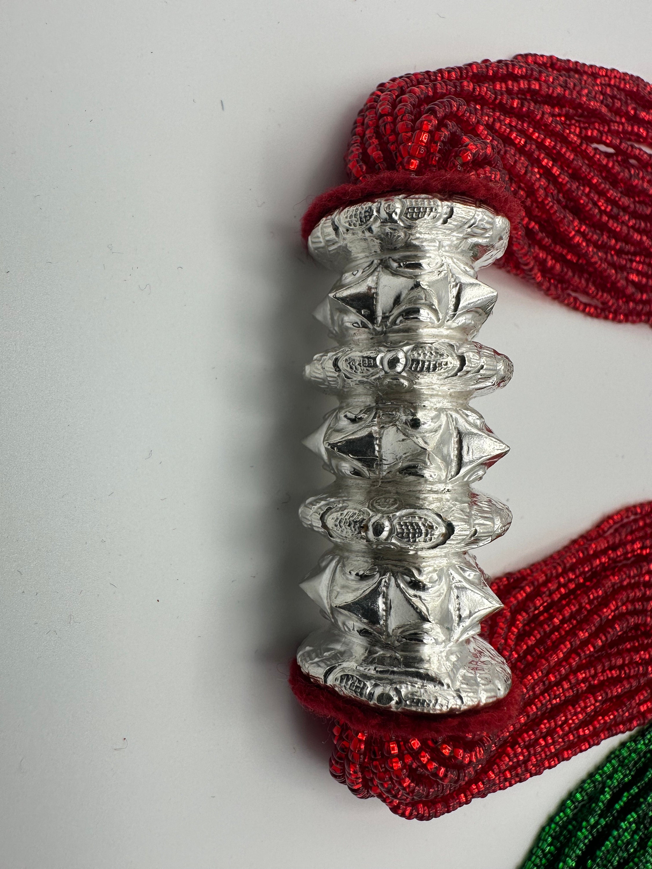 Woman Nepali Tilhari, Pure Hand Made Silver (red,green,crimson) - Etsy