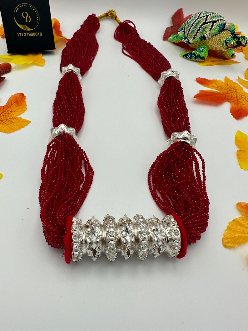Nepali Tilhari Silver Hydro Pote With Cubic Zirconia - Etsy