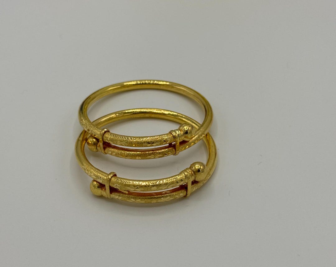 22k Solid Gold Bangle Gold Bangle-handcrafted Bangle Gift for Loved One - Etsy