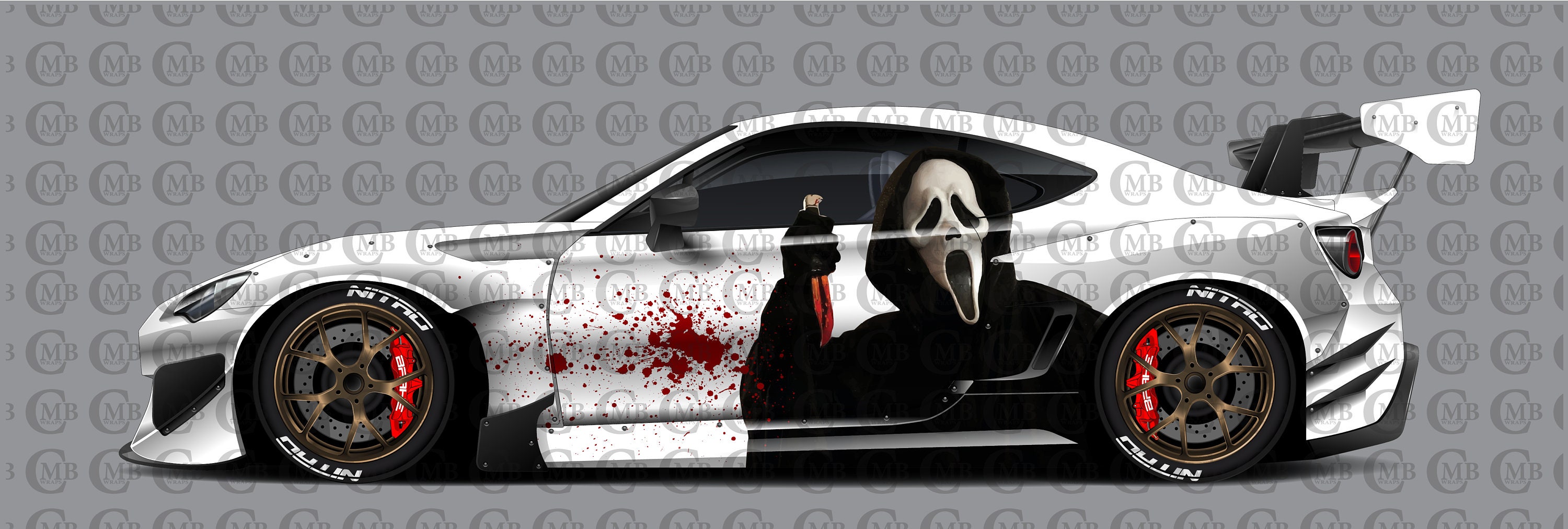 Scream, Car Livery, Cast Vinyl Wrap, Universal Size, Car Wrap, Car ...