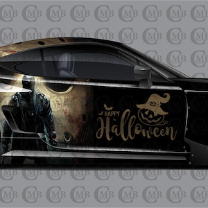 Halloween Jason Voorhees, Car Livery, Cast Vinyl Wrap, Universal Size ...