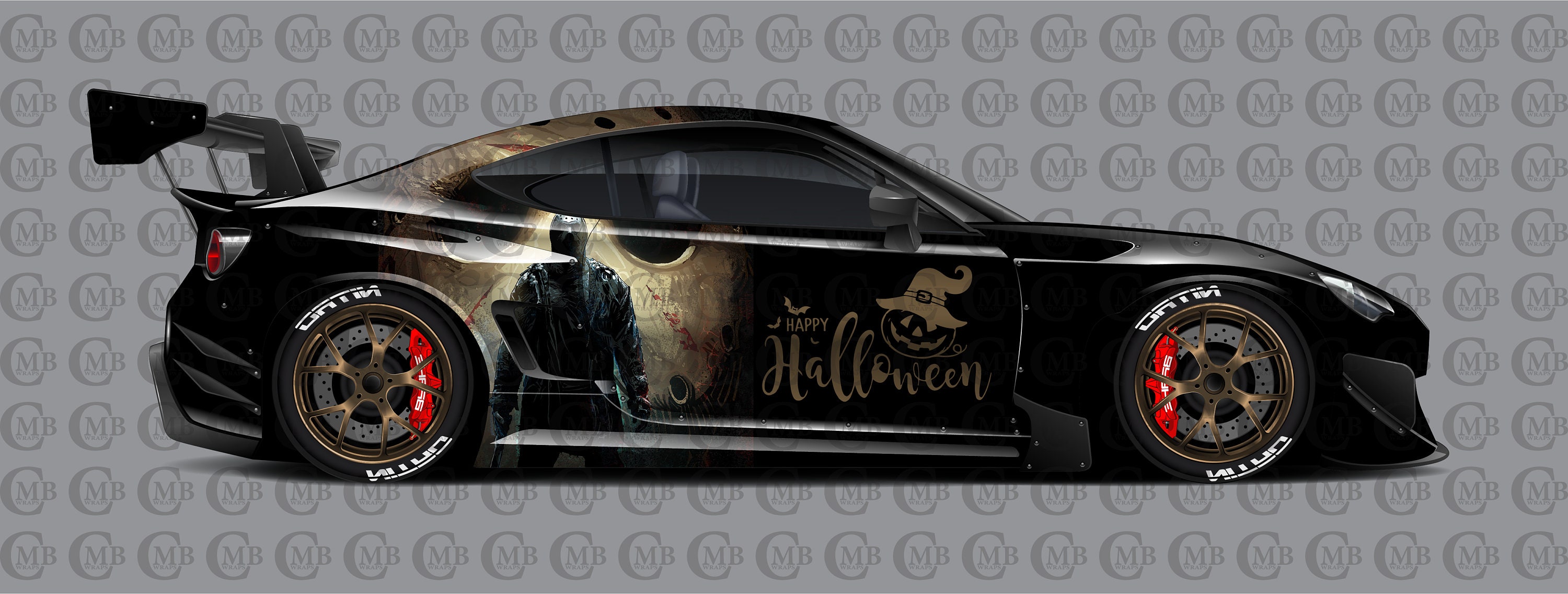Halloween Jason Voorhees, Car Livery, Cast Vinyl Wrap, Universal Size ...
